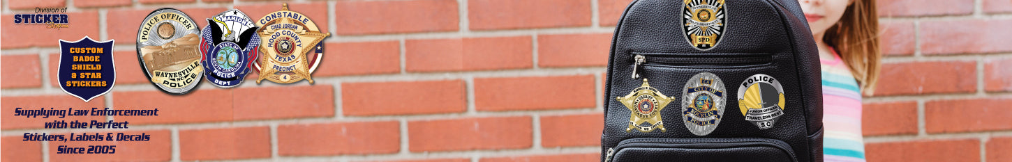 Police Stickers, Sheriff Stickers-Junior Officer Badge Stickers Labels ...